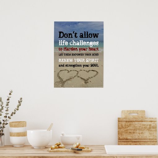 Motivational Life And Challenges Quote Poster | Zazzle