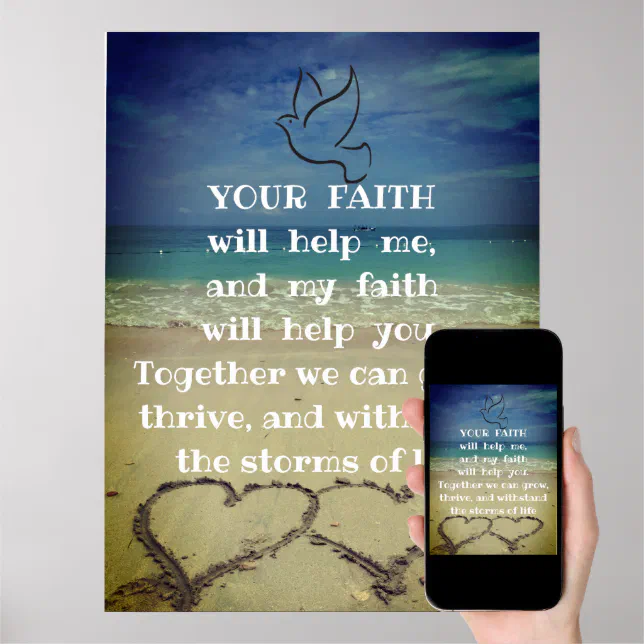 Motivational Life And Faith inspirational Quote Poster | Zazzle