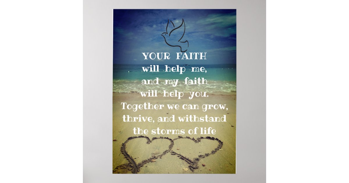 Motivational Life And Faith inspirational Quote Poster | Zazzle