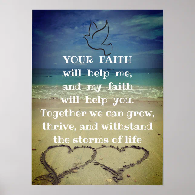 Motivational Life And Faith inspirational Quote Poster | Zazzle