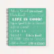 Motivational "Life is Good" on Soft Green and Blue Notebook | Zazzle