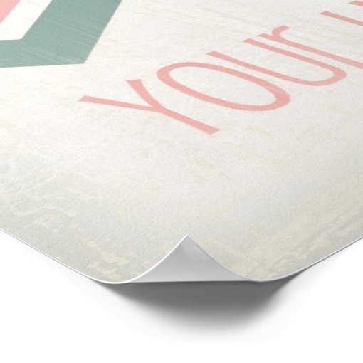 Motivational life quote art typography Chevron Poster | Zazzle