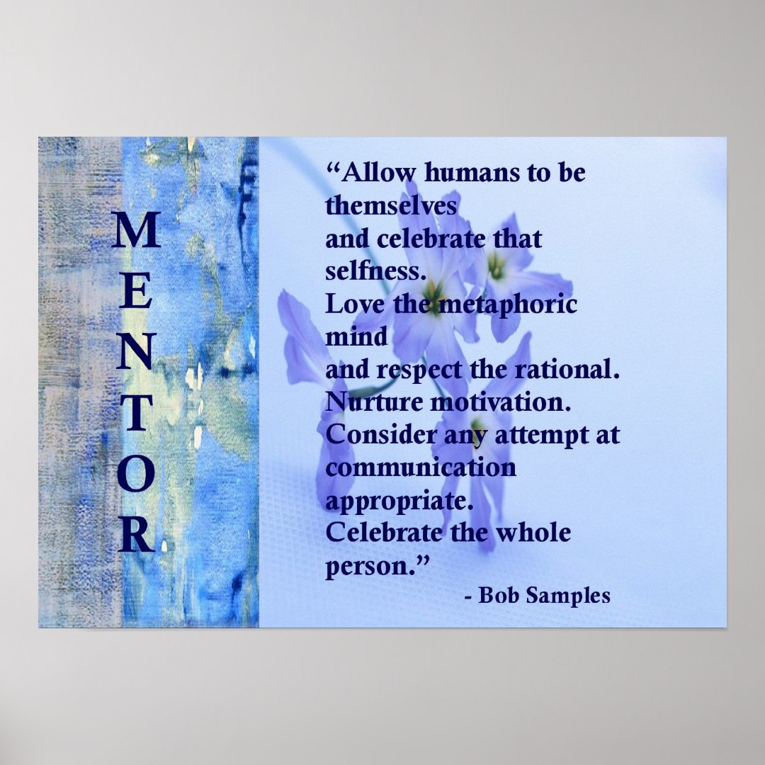 Motivational Mentor Poster | Zazzle