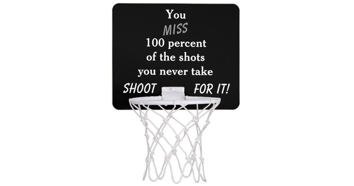 Motivational Mini Basketball Hoop | Zazzle