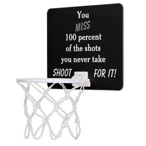 Motivational Mini Basketball Hoop | Zazzle
