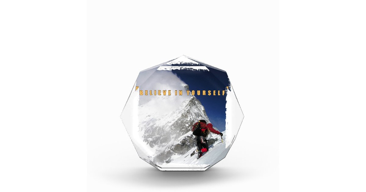 Motivational mountain climber award | Zazzle