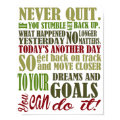 Motivational: Never Quit Poster | Zazzle