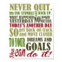 Motivational: Never Quit Poster | Zazzle