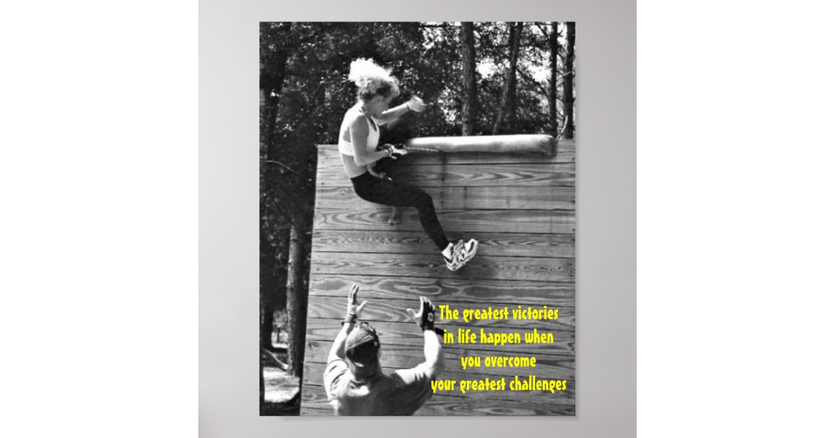MOTIVATIONAL overcoming obstacles poster | Zazzle