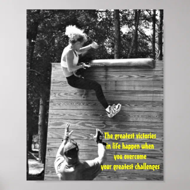 MOTIVATIONAL overcoming obstacles poster | Zazzle