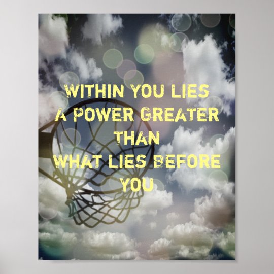 Motivational Picture Quote Netball Poster | Zazzle.com