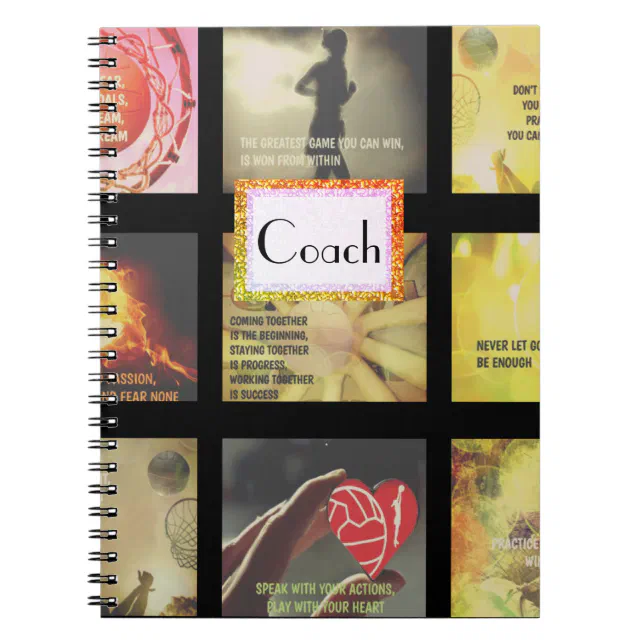 Motivational Pictures and Slogans Netball Theme Notebook | Zazzle