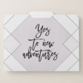 Motivational Positive Script Black Quote Trio Set File Folder | Zazzle