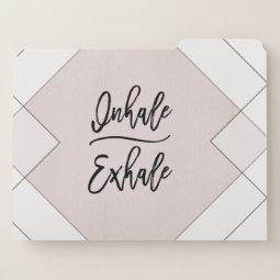 Motivational Positive Script Black Quote Trio Set File Folder | Zazzle