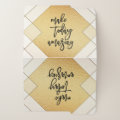 Motivational Positive Script GOLD Quote Trio Set File Folder | Zazzle