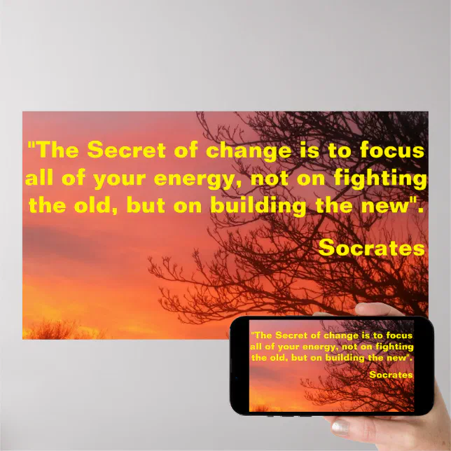 Motivational Poster about change | Zazzle