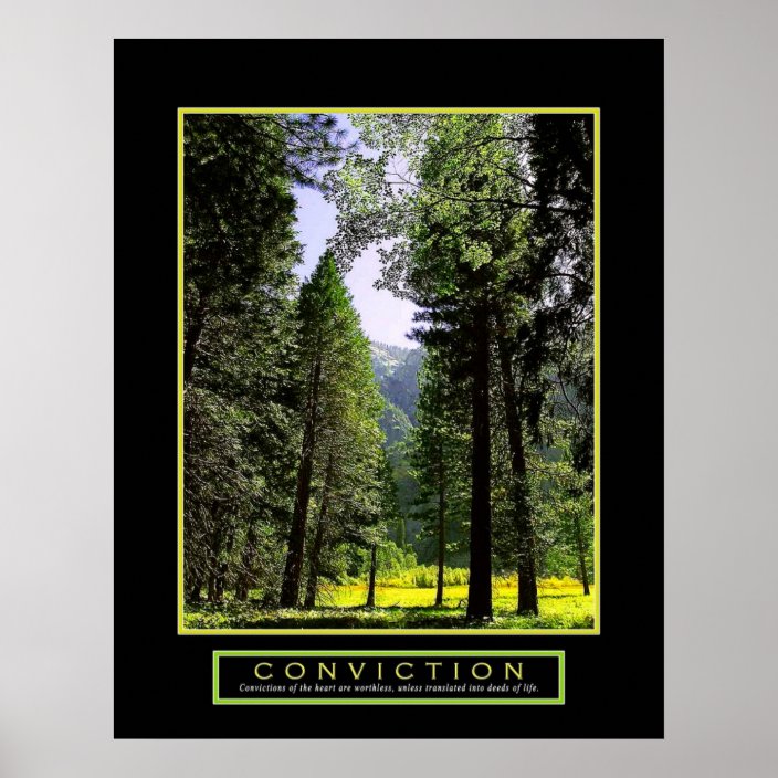 Motivational Poster - "Conviction" - 22"x28" | Zazzle.com