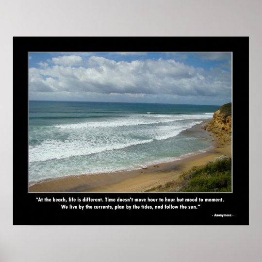 Motivational Poster - Life at the Beach | Zazzle.com