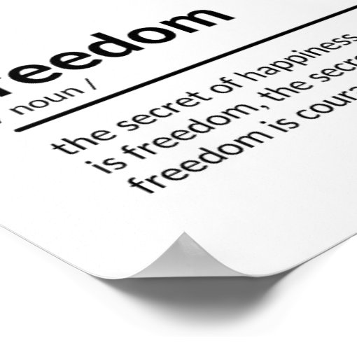 Motivational Quote About Freedom Poster | Zazzle