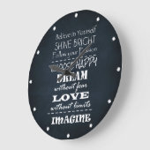 Motivational Quote Affirmations Large Clock | Zazzle