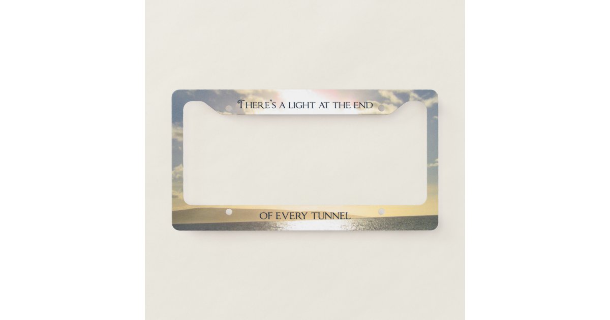 Motivational Quote for Mental Health Ocean Sunset License Plate Frame ...