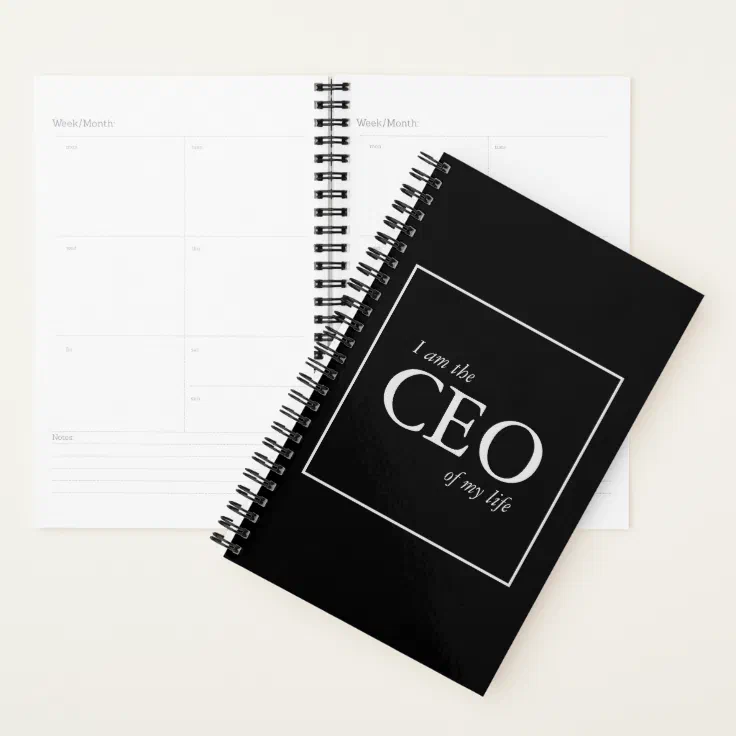 Motivational Quote I am the CEO of my Life Planner | Zazzle
