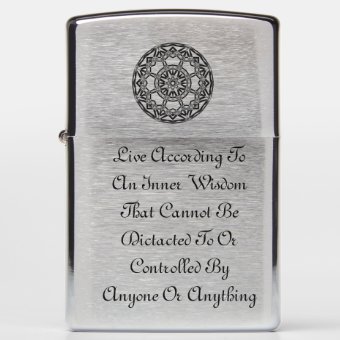 Motivational Quote Mandala Classic Zippo Lighter | Zazzle