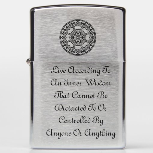 Motivational Quote Mandala Classic Zippo Lighter | Zazzle