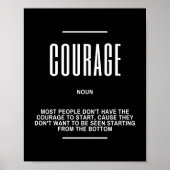 Motivational Quote On Courage Poster | Zazzle