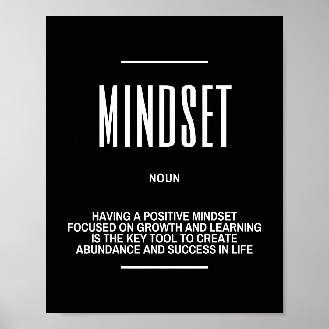 Motivational Quote On Mindset Poster | Zazzle