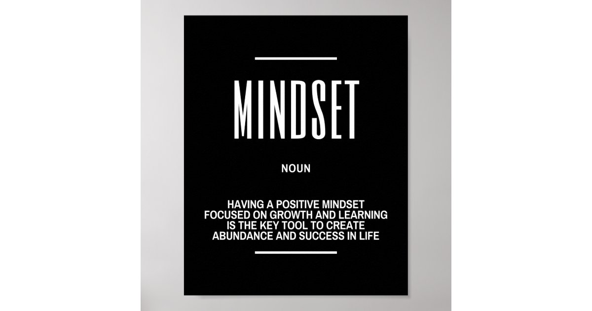 Motivational Quote On Mindset Poster | Zazzle