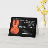 Motivational Quote Students of Music - Violin Card | Zazzle