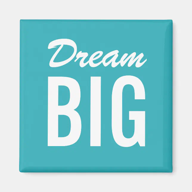 Motivational quote turquoise minimalist magnet | Zazzle