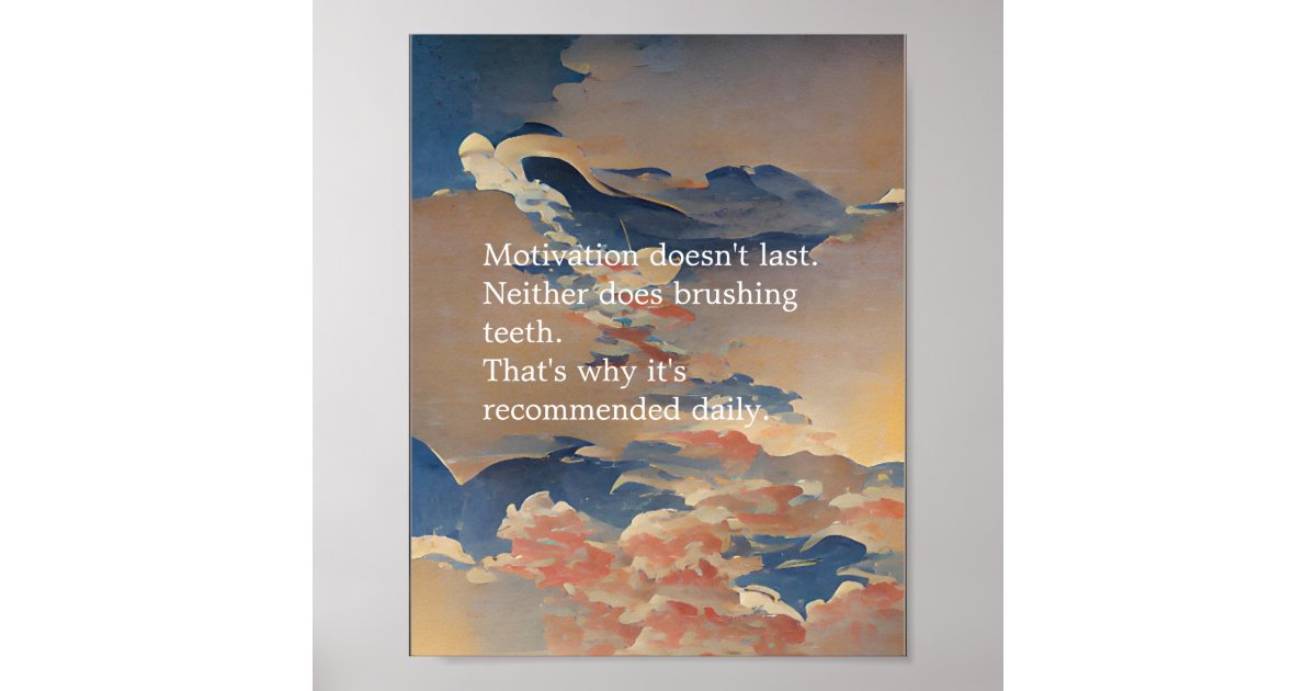 Motivational Quotes Art Cool Personalized Poster | Zazzle