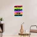 Motivational Rainbow Classroom Poster | Zazzle