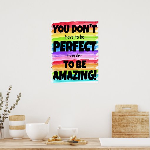 Motivational Rainbow Classroom Poster | Zazzle