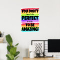 Motivational Rainbow Classroom Poster | Zazzle