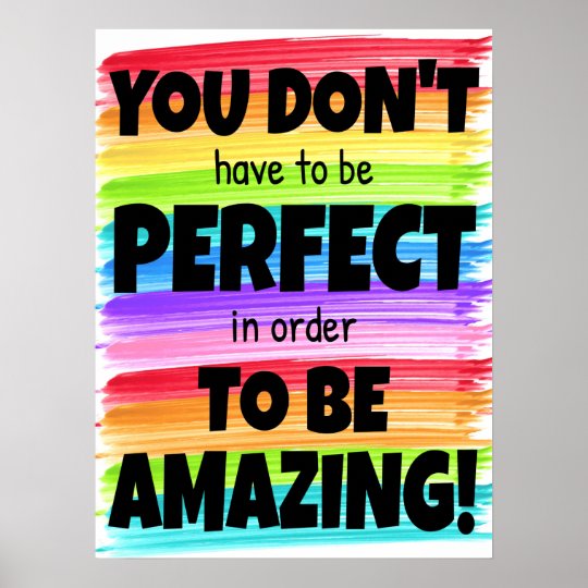 Motivational Rainbow Classroom Poster | Zazzle.com