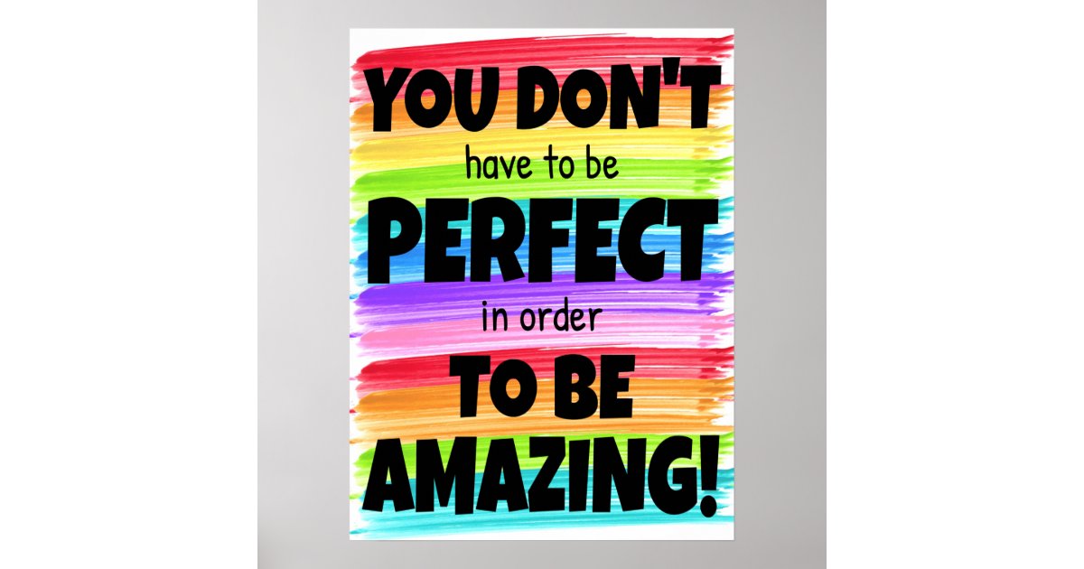 Motivational Rainbow Classroom Poster | Zazzle
