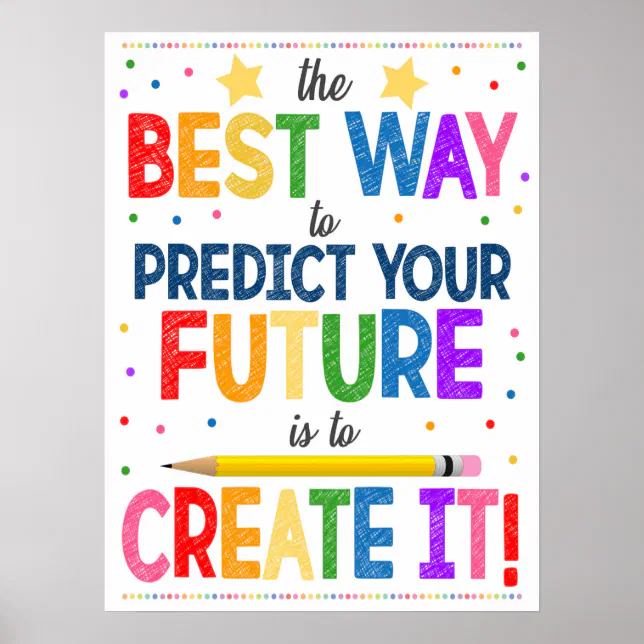 Motivational Rainbow Classroom Poster | Zazzle