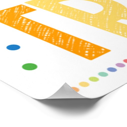 Motivational Rainbow Classroom Poster | Zazzle