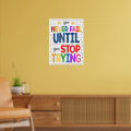 Motivational Rainbow Classroom Poster | Zazzle
