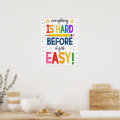 Motivational Rainbow Classroom Poster | Zazzle