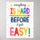 Motivational Rainbow Classroom Poster | Zazzle