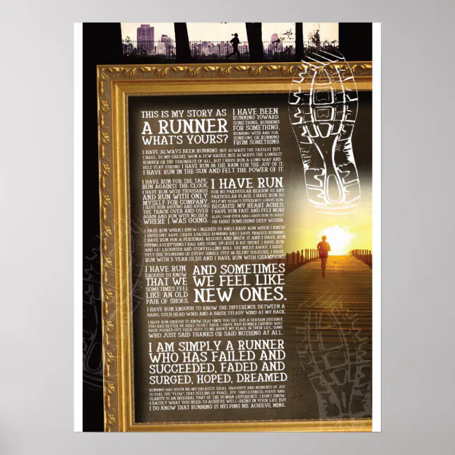 Motivational- Running, Life Poster | Zazzle