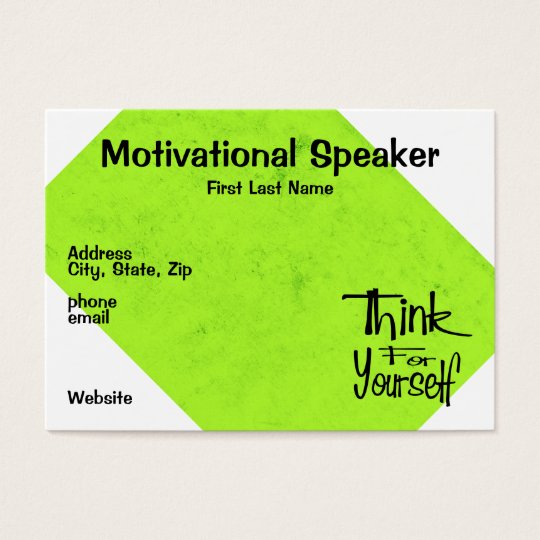 Motivational Speaker Business Card | Zazzle.com