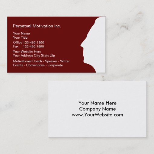 Motivational Speaker Business Cards | Zazzle