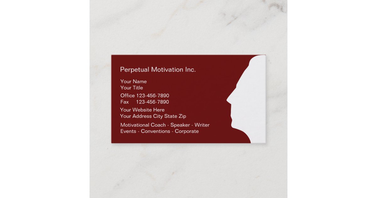 Motivational Speaker Business Cards | Zazzle