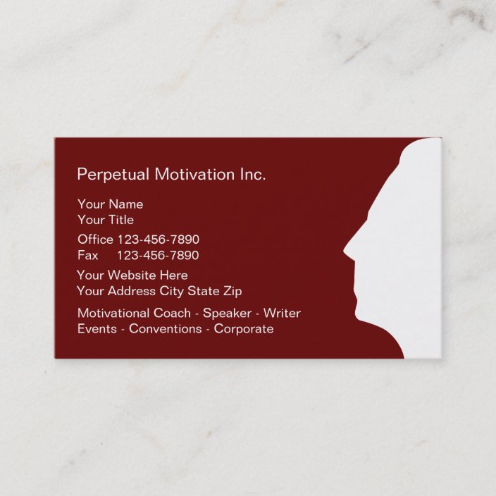 Motivational Speaker Business Cards | Zazzle.com