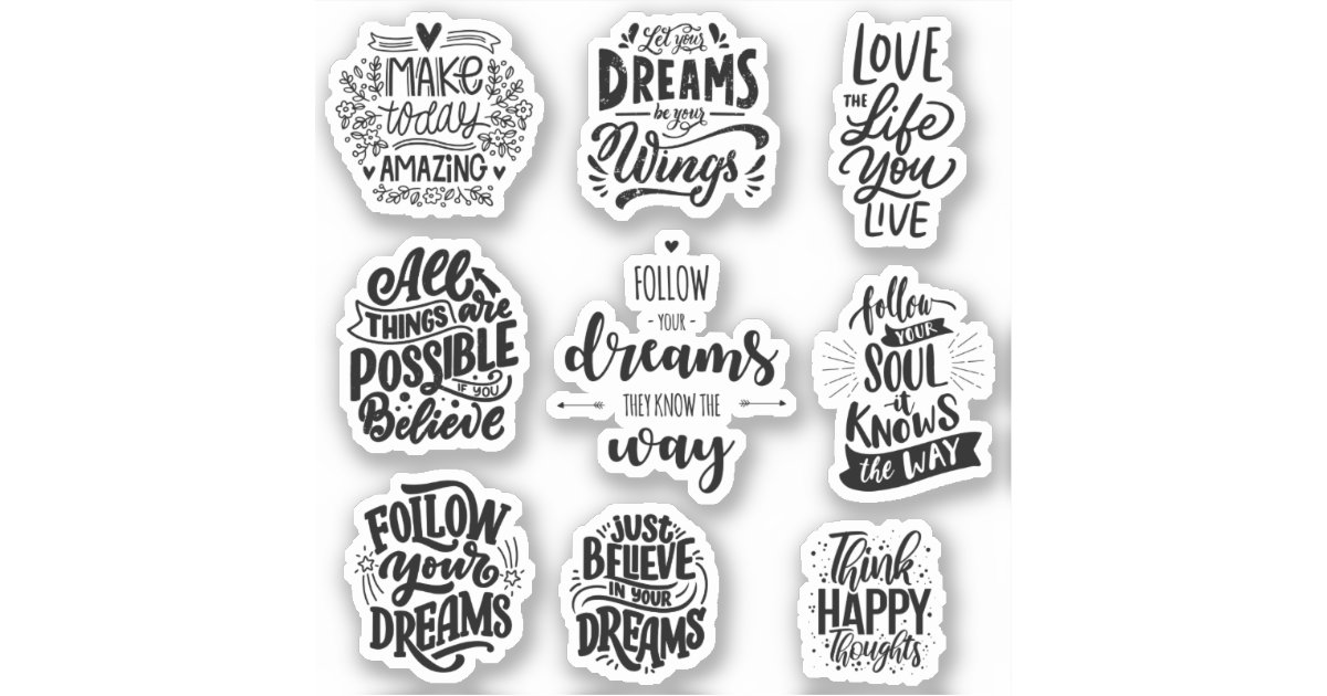 Motivational Sticker Pack | Zazzle